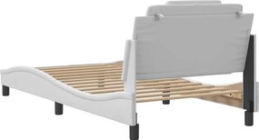 Rám postele Viana bez matrace bílý 100x200 cm umělá kůže 3208076