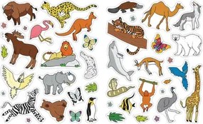 JIRI MODELS Omalovánky velké se samolepkami Zvířátka ZOO / 24 stran /