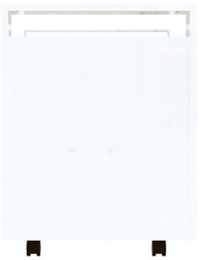 Kancelářský kontejner lesklý bílý 60x45x60 cm kompozitní dřevo - Default Title