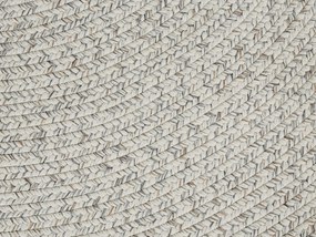 Hanse Home, Kusový koberec Braided 105553 Light Melange kruh – na ven i na doma, 150x150 (průměr) kruh, bílá, chodba / předsíň
