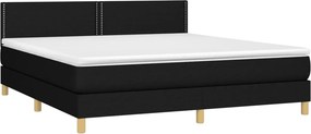 Box spring postel s matrací černá 180x200 cm textil 3140555