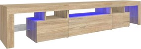 TV skříňka s LED osvětlením dub sonoma 215x36,5x40 cm 3152796
