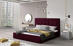 Čalouněná postel CLOE - Matt Velvet 68 - 180x200cm - Dřevo