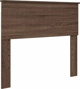 Rám postele s čelo Hnědý dub 100 x 200 cm Masivní borové dřevo 3410642