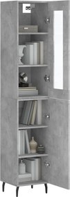 Skříň highboard betonově šedá 34,5x34x180 cm kompozitní dřevo 3199189