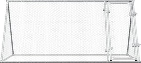 Klec pro kuřata stříbrná 200 x 105 x 91 cm pozinkovaná ocel 172557