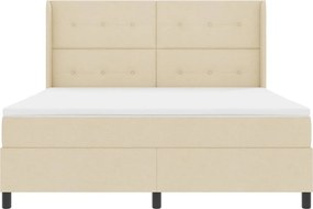 Postel s boxspringem s polštářem Krémová 200 x 180 cm textil 3341663
