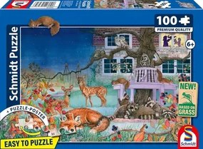 SCHMIDT Puzzle Noční návštěva / 100 dílků / 36,1 × 24,3 cm