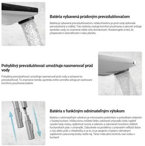 Deante Silia, dřezová baterie s vytahovací sprškou, zlatá matná, DEA-BQS_R73M