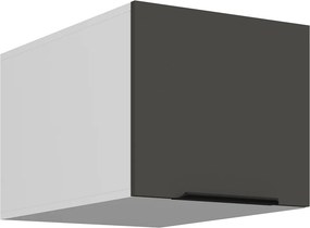 ARIA po | horní skříňka 40 NAGU-36 1F výklopná | 40 cm | HLUBOKÁ | ANTI FINGERPRINT povrch | bílá/šedá grafit