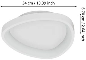 Eglo 901583 - LED Stmívatelné stropní svítidlo LORETELLO LED/12W/230V bílá + DO
