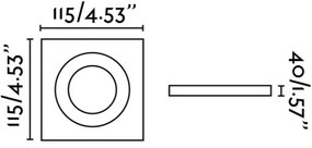 FARO 43402 - Rámeček pro podhledové svítidlo ARGÓN bílá