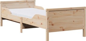 Rám postele s roztažitelnou matrací s čelo Hnědá 80 x 200 cm 3385952
