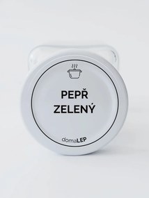 Samolepka na kořenky PEPŘ ZELENÝ průhledná 5 cm tučné písmo