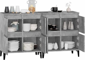Příborníky 2 ks betonově šedé 60 x 35 x 70 cm kompozitní dřevo 3185763