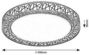 Rabalux 71140 - LED Stmívatelné stropní svítidlo NILIN LED/48W/230V 3000-6500K