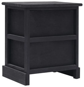 vidaXL Noční stolek černý 38 x 28 x 45 cm dřevo pavlovnie