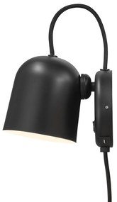 Nordlux 2120601003 Angle, nastavitelná nástěná lampa s USB výstupem a vypínačem, 1xGU10 max.25W, černá, průměr 10,5cm