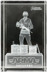 Arma reforger soldier 3d glass model - figurka