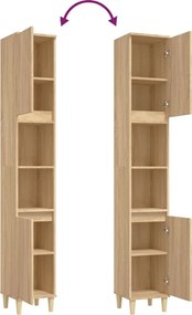vidaXL Koupelnová skříňka 30 x 30 x 190 cm kompozitní dřevo [819791] Barva: hnědý dub