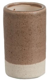 Hnědo krémová váza - 7*7*12 cm