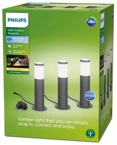Philips - SADA 3x LED Venkovní lampa UTRECHT GARDENLINK LED/24W/230V 2700K IP44