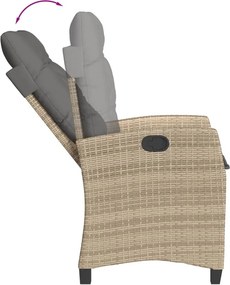 5dílný zahradní jídelní set s poduškami béžový polyratan 3213266