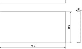 Polysan Deep Plain 89746 panel boční 75 x 36cm