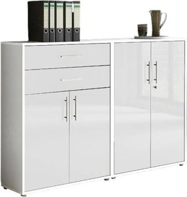 XXXLutz SKŘÍŇ NA ŠANONY, bílá, vysoce lesklá bílá, 168,8/113,6/33 cm MID.YOU - Online Only kancelářský nábytek - 001067011801