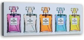 Gario Obraz na plátně Barevné flakony na parfémy Chanel Rozměry: 90 x 30 cm