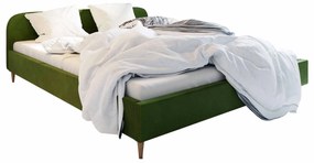 Manželská postel 160 cm Lon (tmavoolivová) (bez roštu a úložného prostoru). 1047051