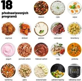 Lauben Multi Cooker 18SB Czech Edition / Multifunkční hrnec / 6L / 18