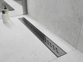 Mexen Flat M18 krytka pro liniový odtok 90 cm, kartáčovaný gun gray - 1E23090