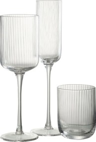 Sklenička na víno s voubkováním Ralph - Ø7*23cm / 370ml