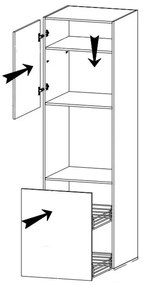 Sycylia | dolní skříňka D60P pro vestavnou troubu | LEVÁ | andersen