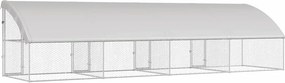 Psí kennel 4 ks Stříbrná 8 x 2 x 2 m Pozinkovaná ocel 3368327