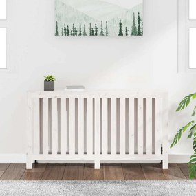 vidaXL Kryt na radiátor 153 x 19 x 84 cm masivní borové dřevo [822577] Barva: Bílá