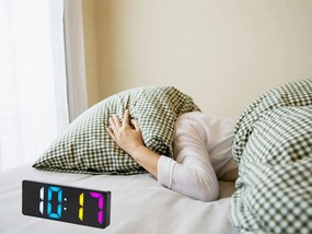 Verk Group DIGITÁLNÍ BUDÍK ELEKTRONICKÝ TEPLOMĚR BAREVNÝ BUDÍK DATUM SNOOZE