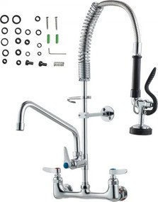 Komerční baterie s oplachovacím rozprašovačem, 63,5 cm výška, 20,3 cm střed, 30,5 cm