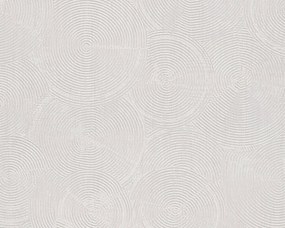 Vliesová tapeta 3D imitace sádrové omítky, štuku, kovový efekt, šedá, bílá 379001 / Tapety na zeď 37900-1 Metropolitan Stories 2 (0,53 x 10,05 m) A.S.Création