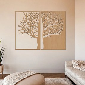 dřevo života Dřevěný strom na zeď DUALITY Barevný vzor: Buk, Rozměry (cm): 80x60