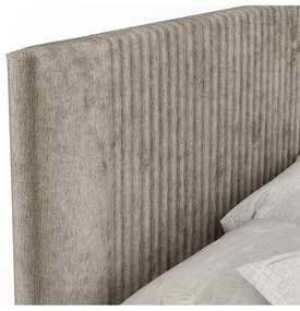 Světle hnědá boxspring postel s úložným prostorem 140x200 cm Bergamo – Maison de Rêve