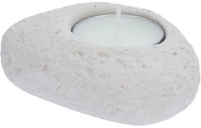Sada betonových svícnů Stone krémová, 8,5 x 3,5 x 7 cm, 3 ks