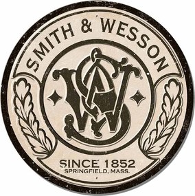 Plechová cedule Smith &amp; Wesson Round 28 cm