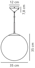 Nordlux - Lustr na lanku GRANT 1xE27/25W/230V pr. 35 cm