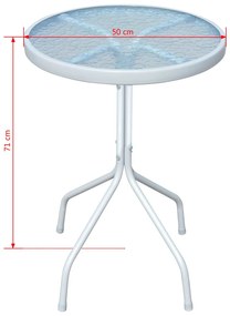 vidaXL Marketos 3dílný bistro set ocelový černý