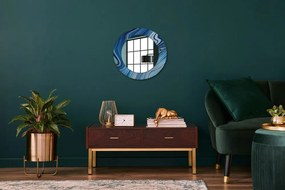 Kulaté dekorativní zrcadlo Modrý mramor fi 50 cm