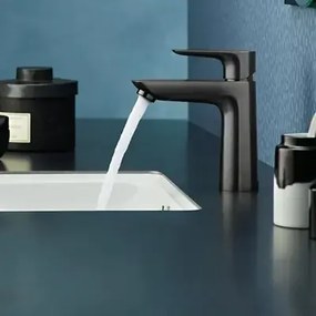 Hansgrohe Talis E - Umyvadlová baterie s výpustí kartáčovaný černý chr