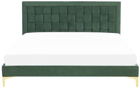 Sametová postel 180 x 200 cm zelená LIMOUX Beliani