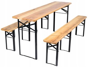 Viadomo - pivnÃ­ set cavallo - pÅÃ­rodnÃ­ - 170x77x46 cm